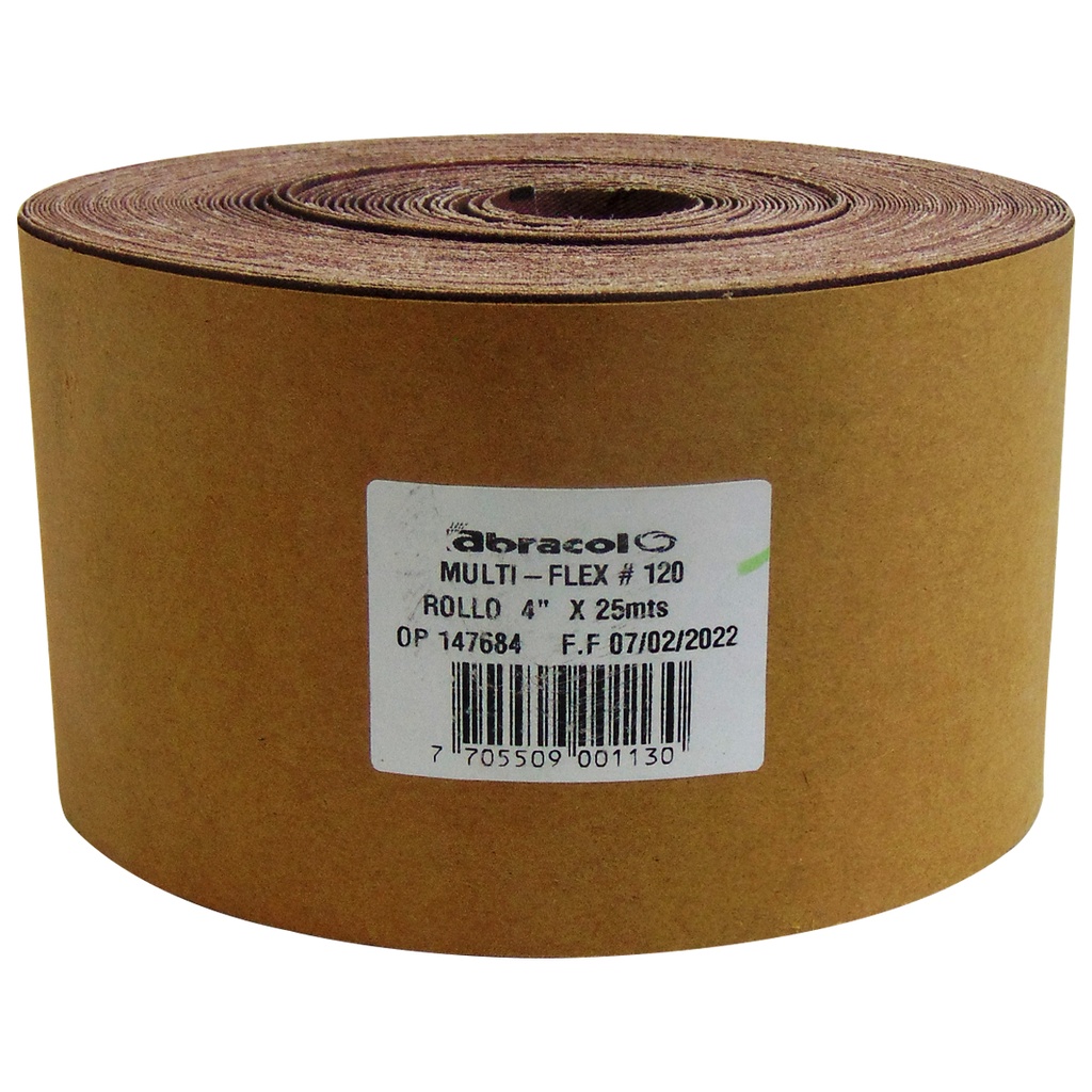 ROLLO MULTIFLEX 4" X 25MTS GRANO 120 ABRACOL | Litani Import Export