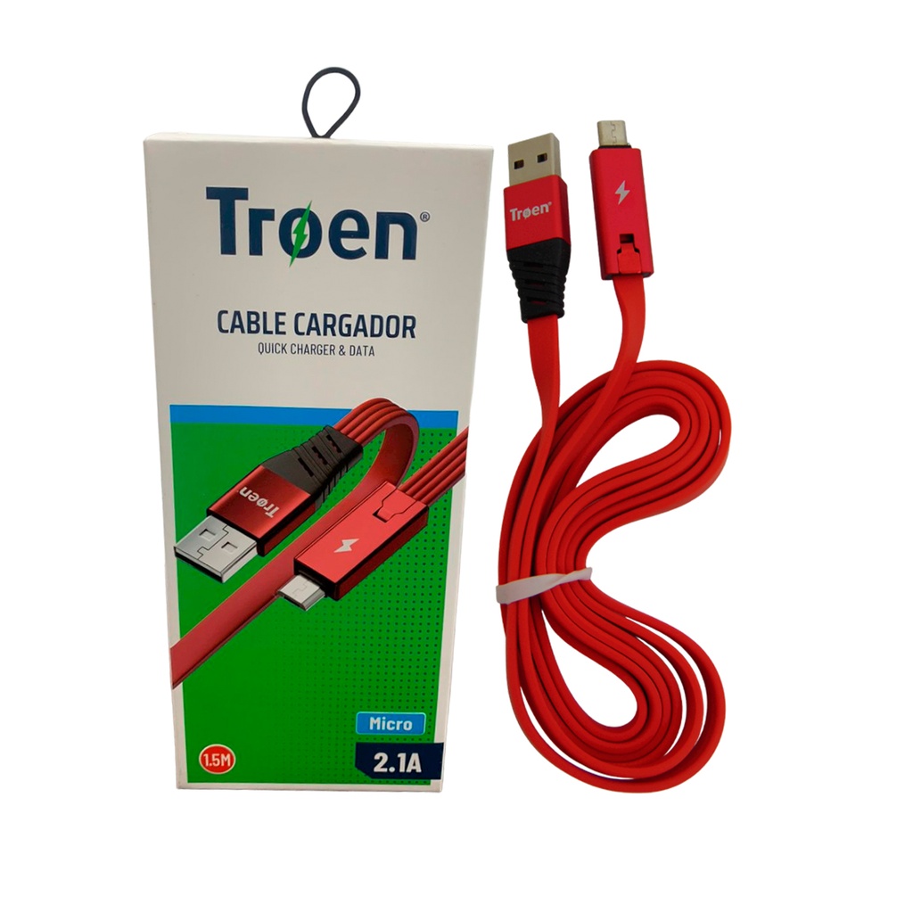 CABLE CARGADOR MICRO USB RECORTABLE TROEN | Litani Import Export