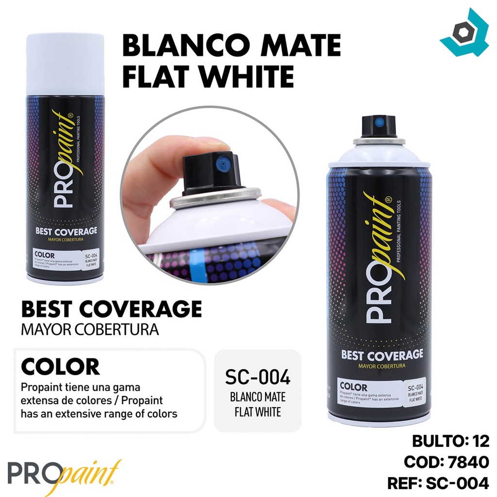 PINTURA EN SPRAY BLANCO MATE PRO PAINT | Litani Import Export
